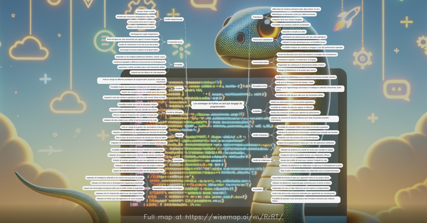 Les avantages de Python en tant que langage de programmation | WiseMap = MindMap + ChatGPT