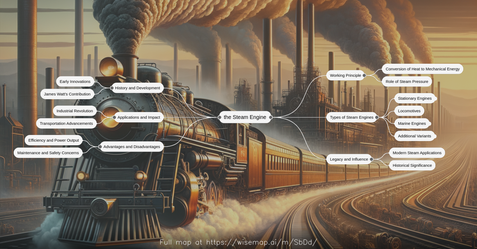the Steam Engine | WiseMap = MindMap + ChatGPT